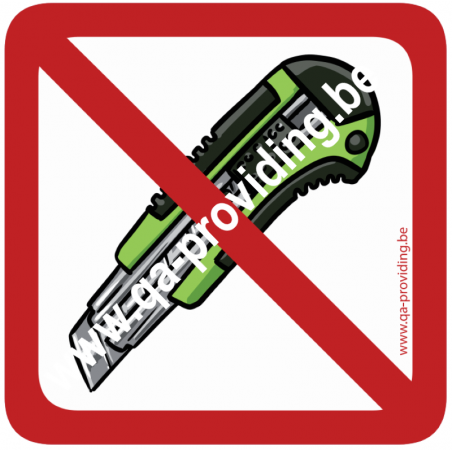 Pictogramme interdiction cutter à lame sécable